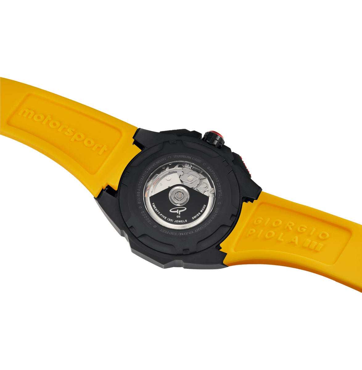 G5 Delta - Black-Yellow Automatic Titanium Swiss Sport Chrono Watch (B