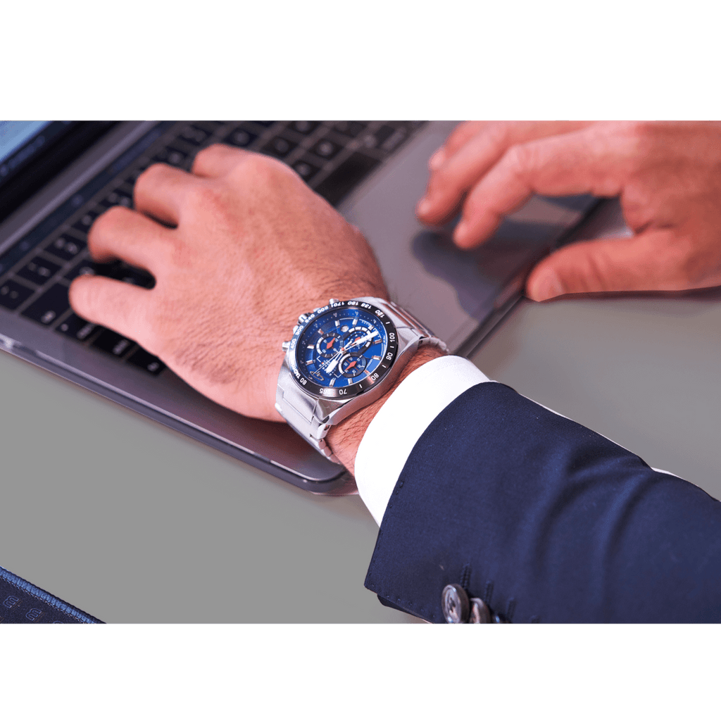 Ignition Swiss Made - Silver-Blue Watch