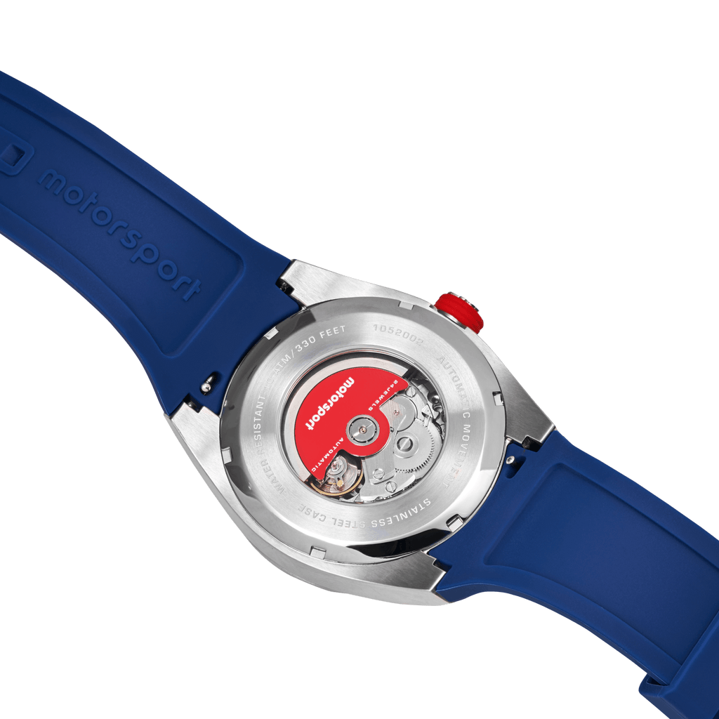 Stainless Steel Automatic Men's Racing Watch - Motorsport Speedster Blue