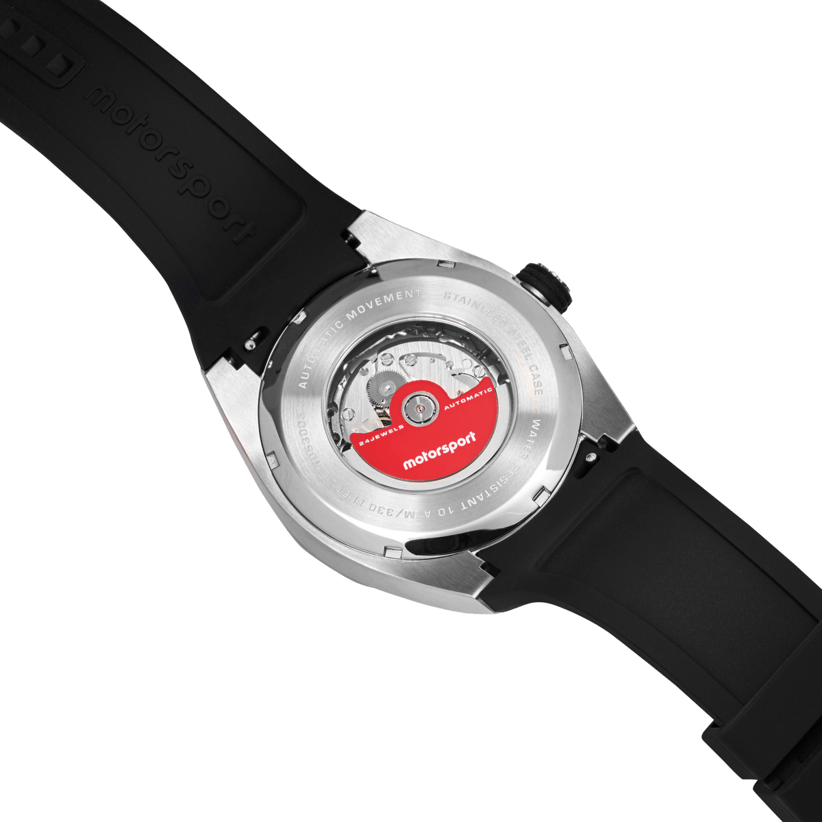 Stainless Steel Men's Automatic Racing Watch - Motorsport Speedster Red
