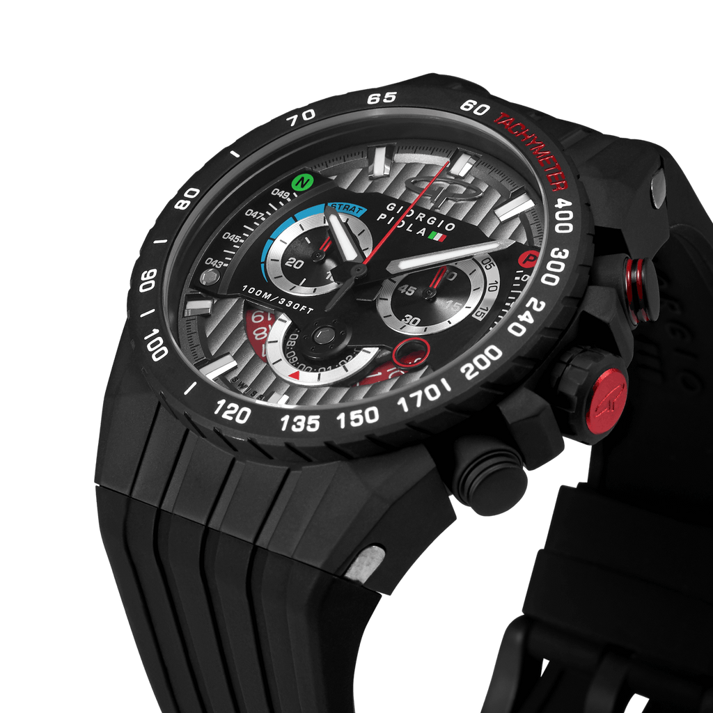 SpeedTrap Black Chrono Sport Watch - Swiss Movement