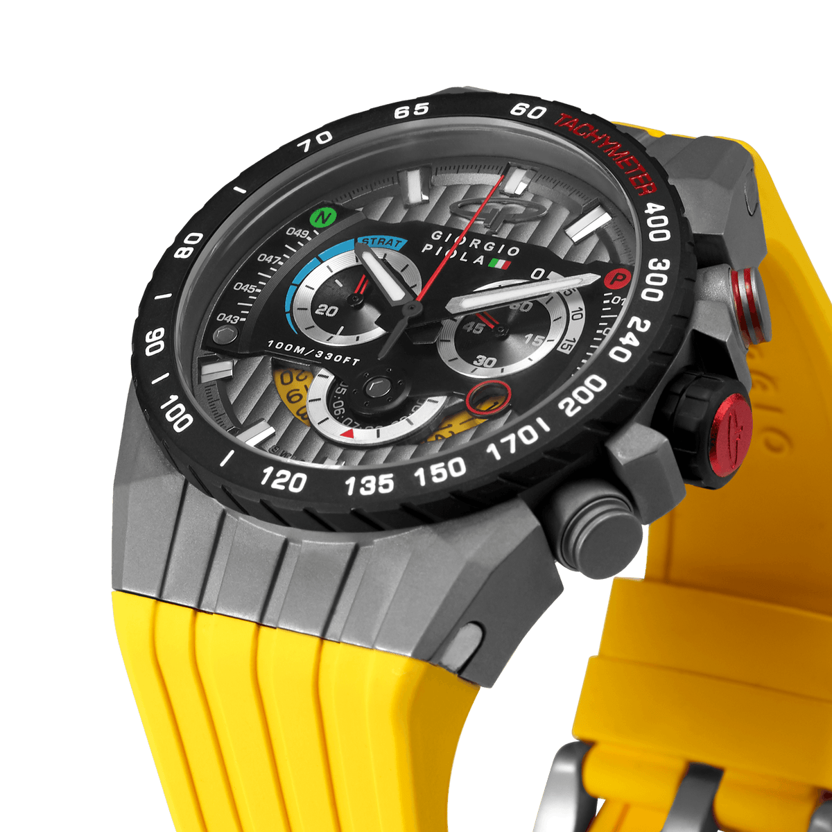 SpeedTrap Yellow Chrono Sport Watch - Swiss Movement