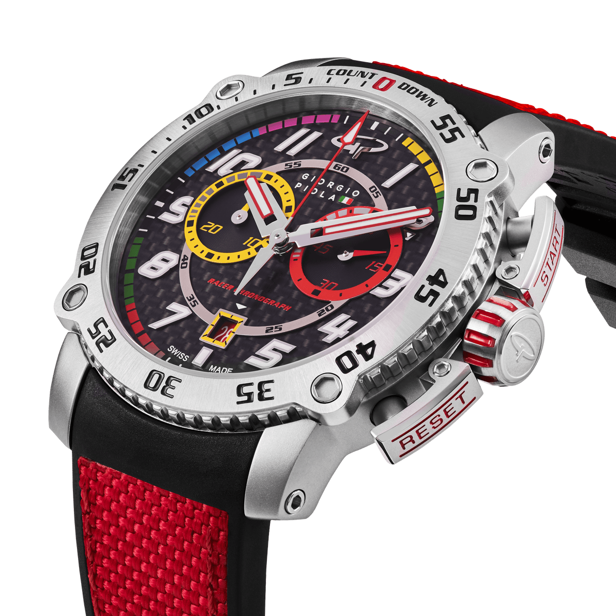 Torque Red - Luxury Stainless Steel Watch with Swiss Movement