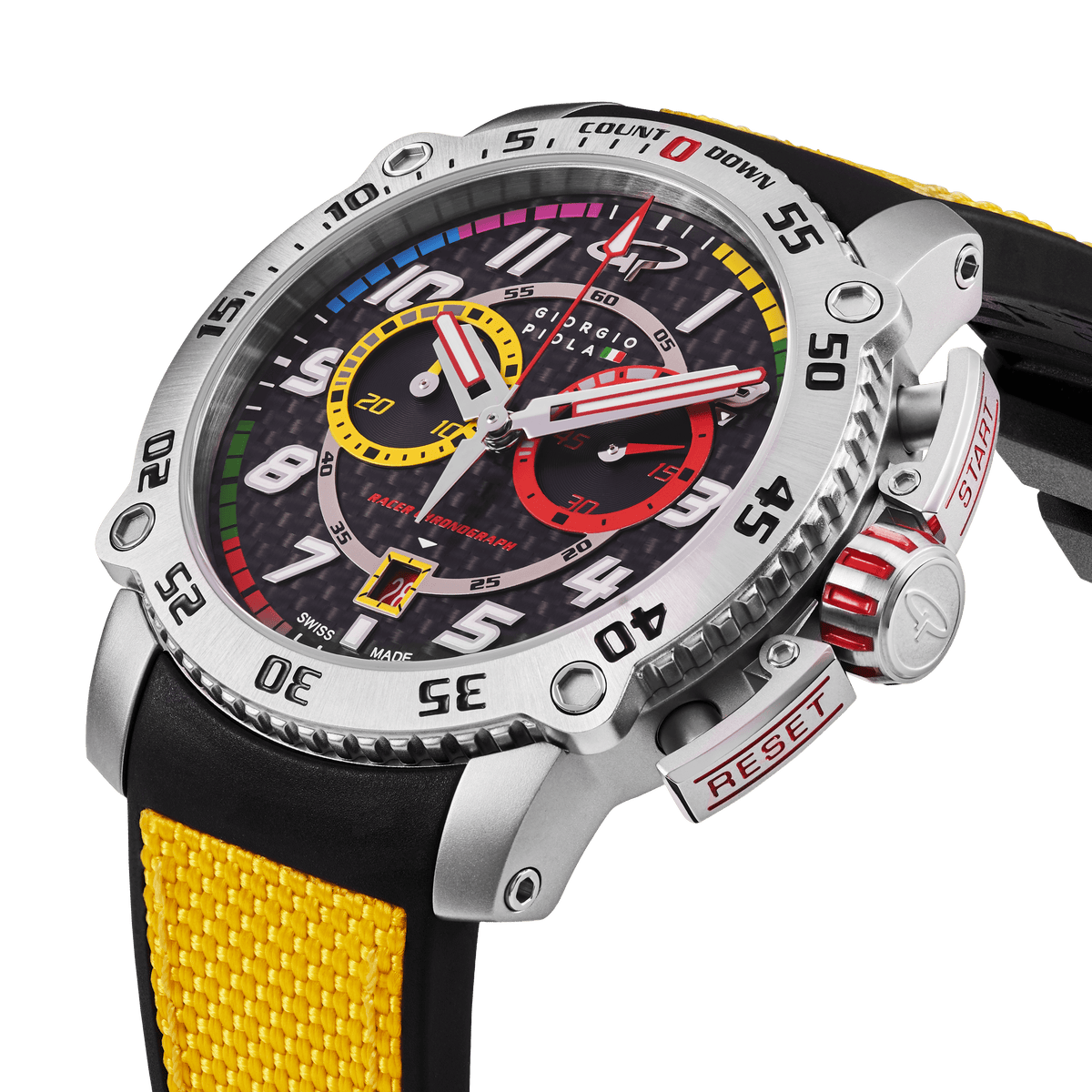 Torque Yellow - Luxury Stainless Steel Watch with Swiss Movement